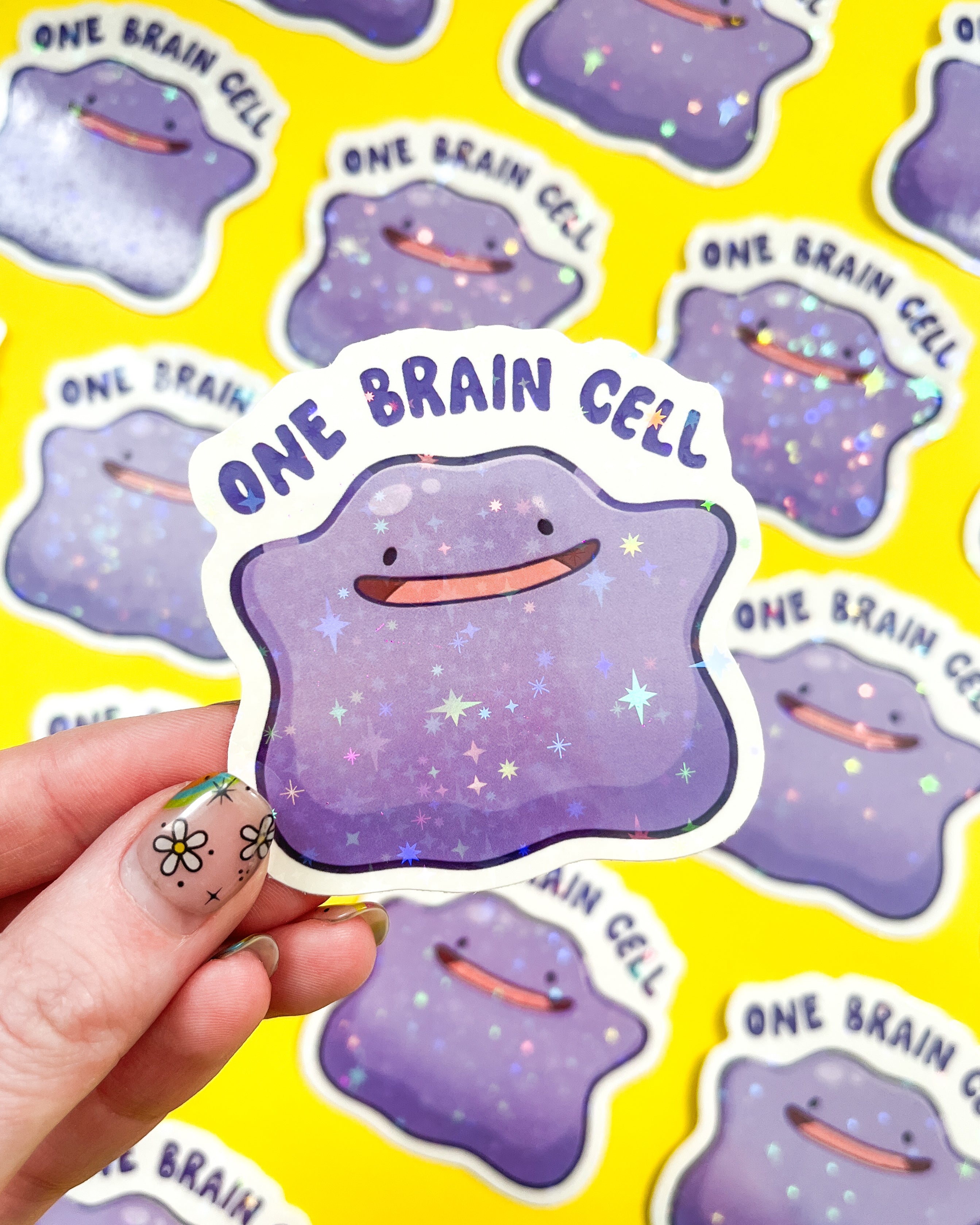 Ditto Pokemon Holographic Vinyl Sticker – Fruit Salad Apparel